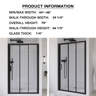 JimsMaison 44-48"W X 70"H Semi Frameless Sliding Shower Door | Wayfair